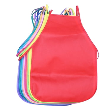 Toptie 12 Pack Non-woven Fabric Children Kids Apron for Classroom ...