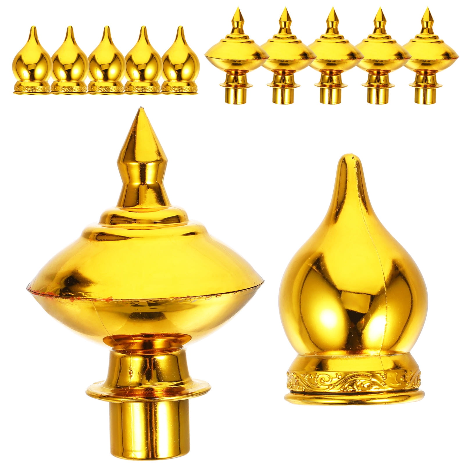 FRCOLOR 12Pcs Flagpole Topper Plastic Flagpole Topper Finial Ornament Flag Pole Ball Topper ...