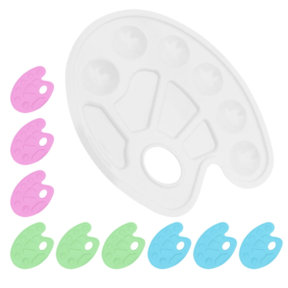 FRCOLOR 12Pcs Plastic Paint Color Palettes Painting Pallet Trays ...