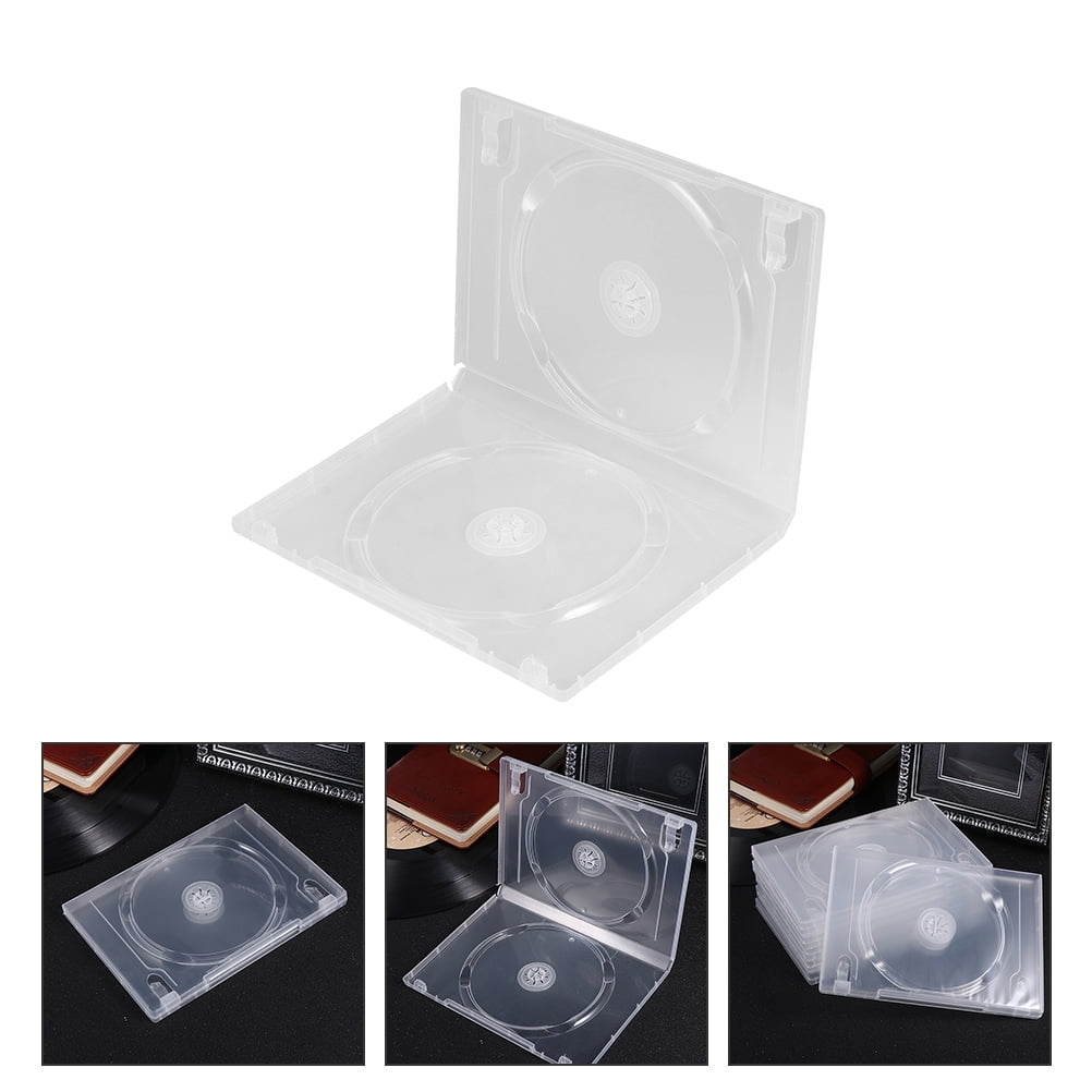 FRCOLOR 12Pcs Ultra Thin Transparent DVD Case Box Slim Clear Storage ...