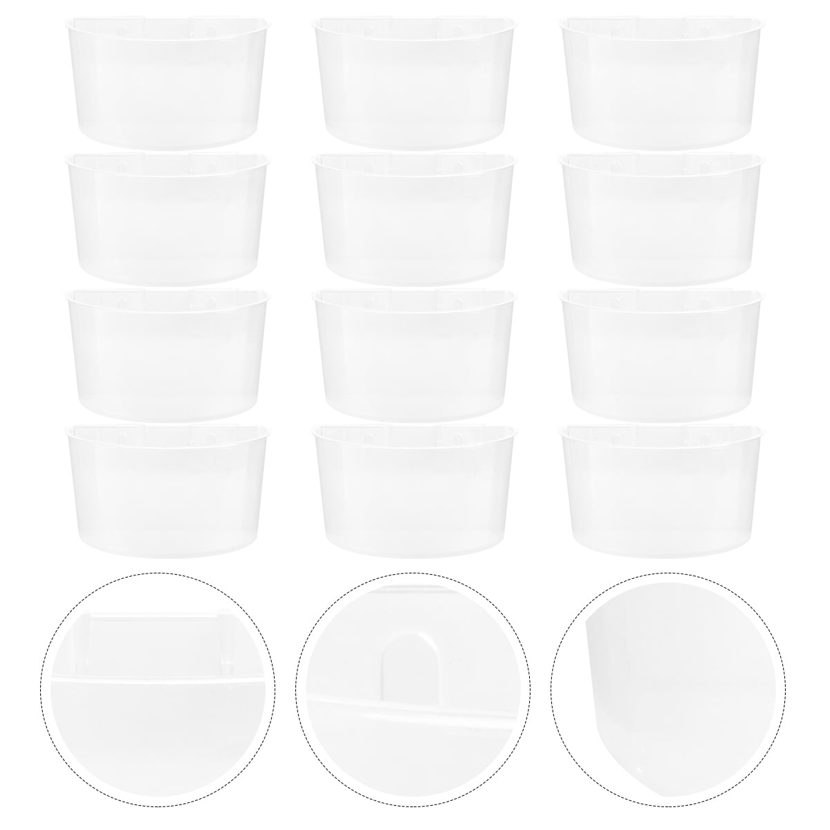 FRCOLOR 12pcs Bird Feeder Food Box Water Cup Hanging Trough Bird Supply ...