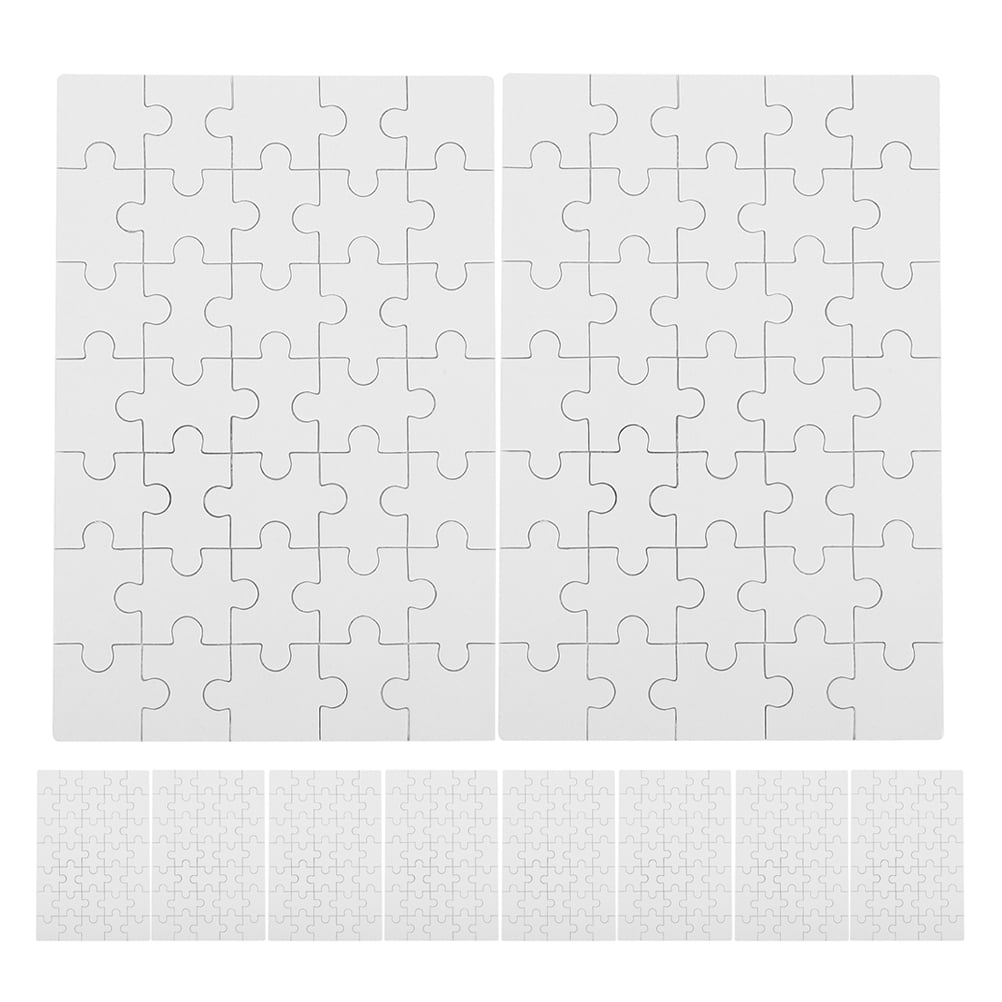 FRCOLOR 12pcs Blank Puzzle White Puzzle Blank Puzzles To Draw On All ...