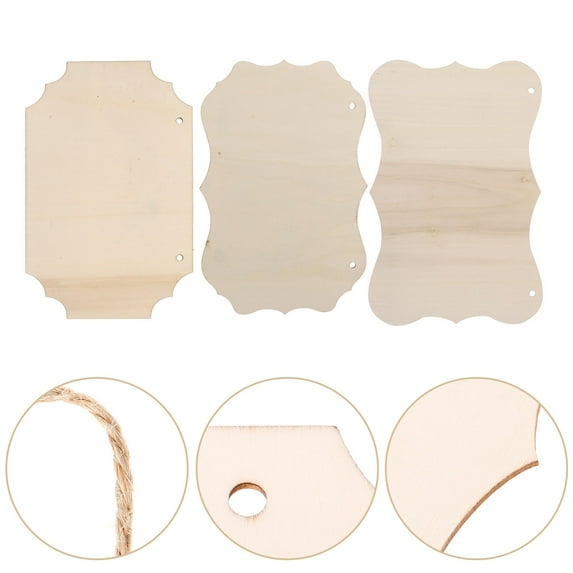 FRCOLOR 12pcs Blank Wooden Door Plaques Craft Wood Door Signs Blank ...