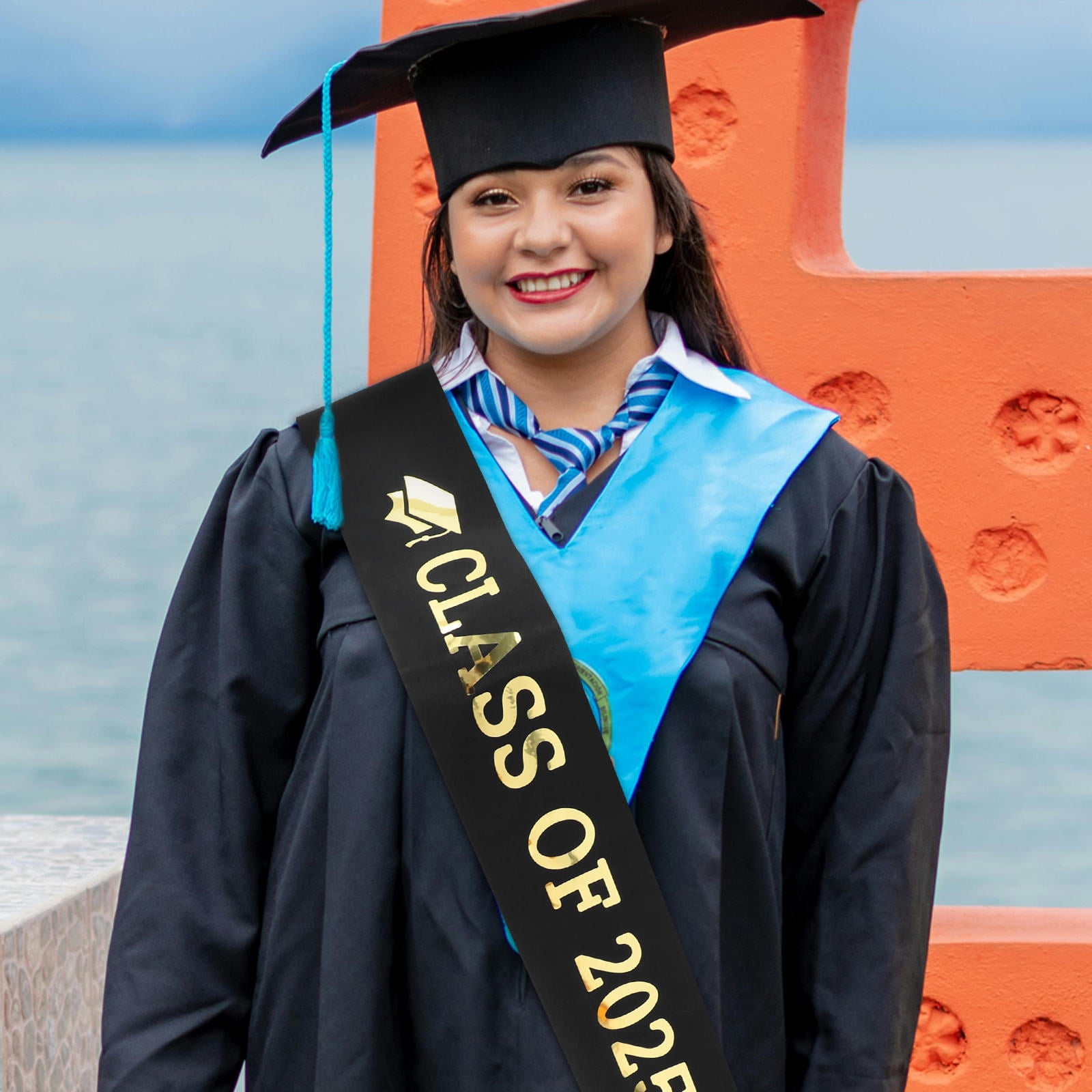 FRCOLOR 12pcs Class of 2025 Graduation Sash with Gold Foil Letters for ...