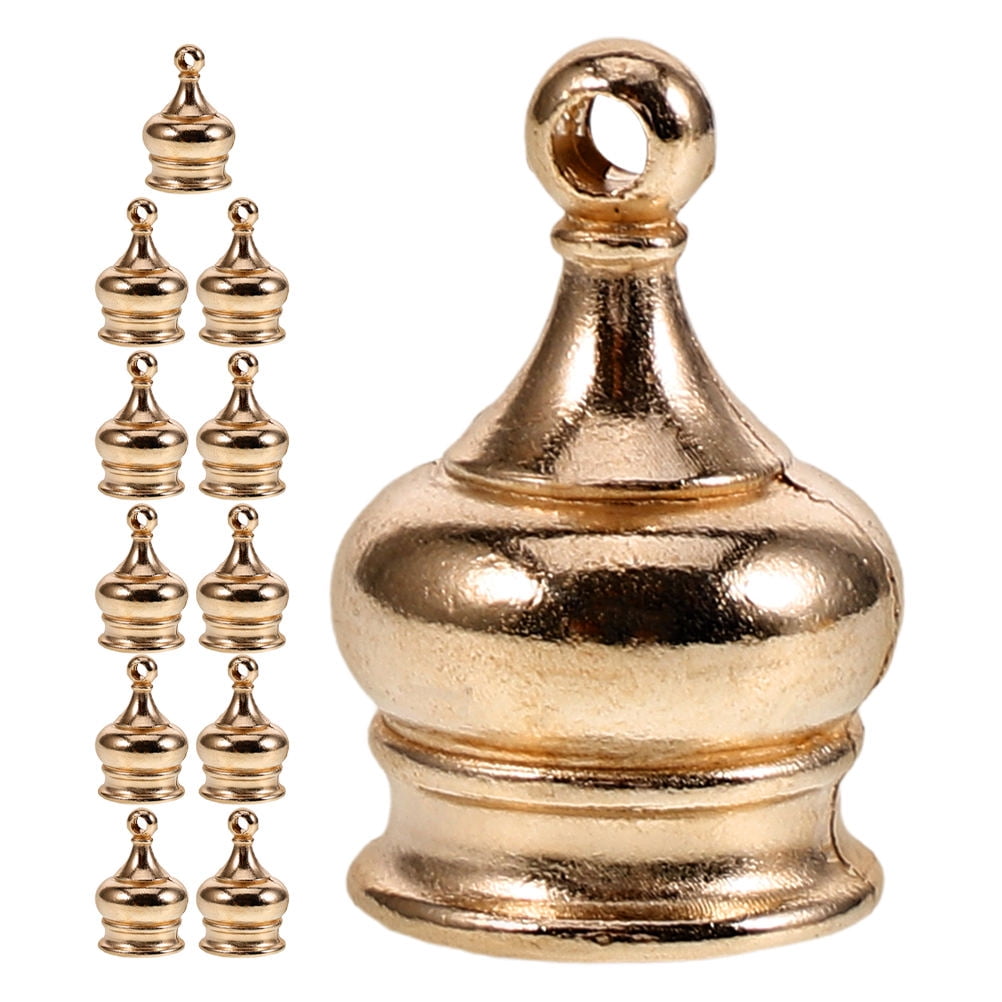 FRCOLOR 12pcs Decorative Finial for Lamp Shades M10x1 Thread Crown Cap ...