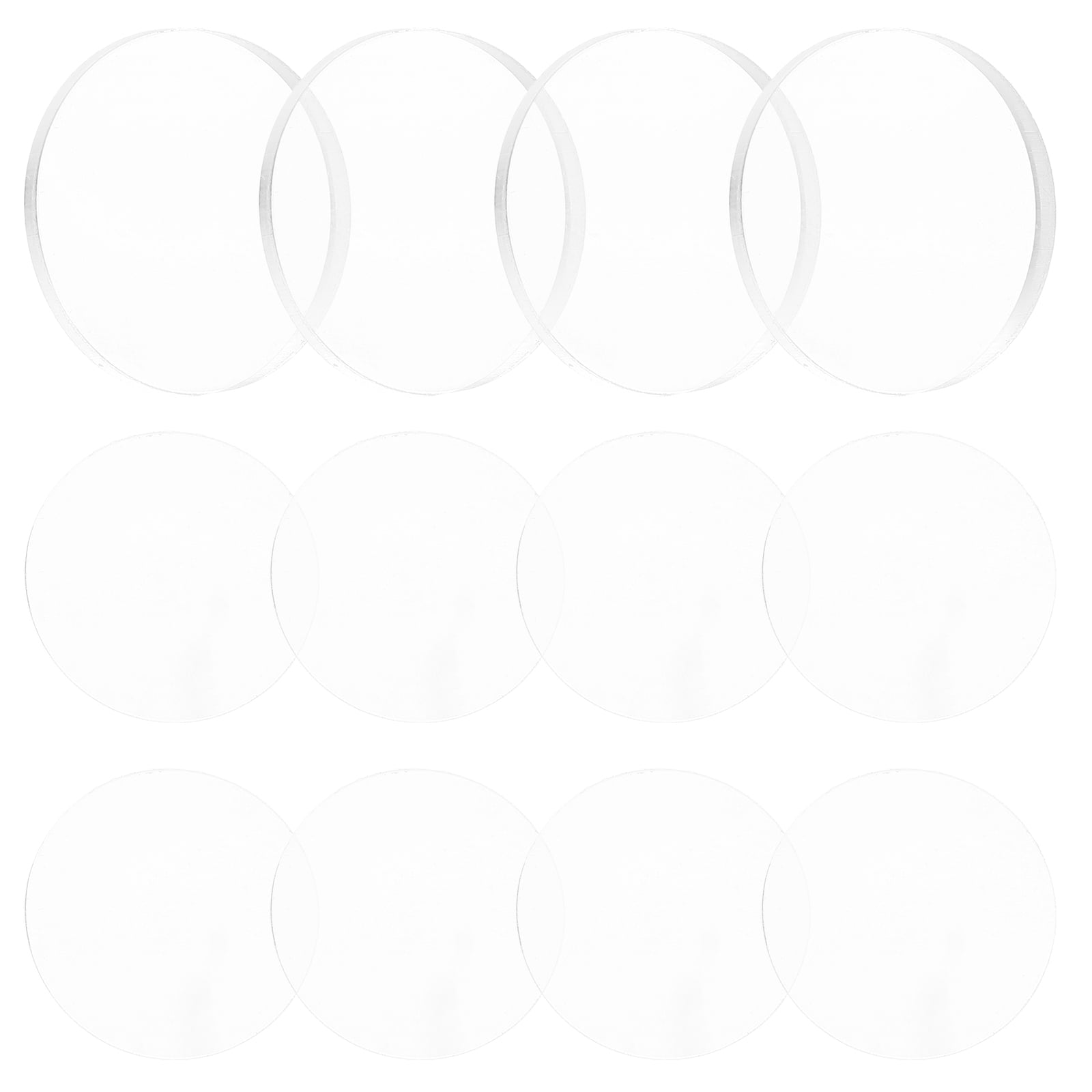 FRCOLOR 12pcs Glass Table Top Bumpers Clear Glass Table Top Round Anti ...