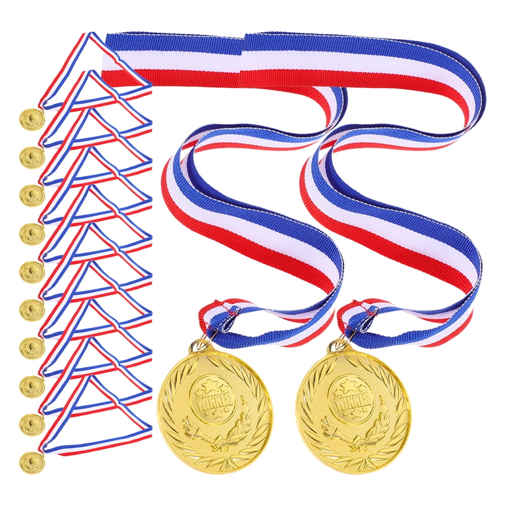 FRCOLOR 12pcs Gold Silver Bronze Award Medals For Kids Soccer Trophy ...