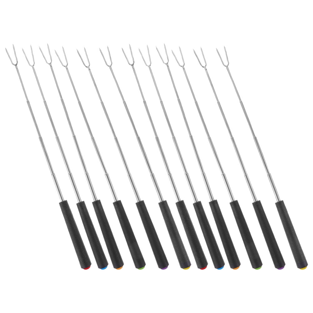 FRCOLOR 12pcs Marshmallow Sticks Kit Extending Roaster Telescoping ...