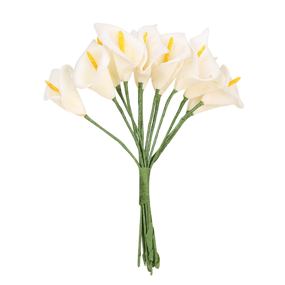 12pcs Real Touch Mini Artificial Flowers for Wedding Home Decor in PE ...