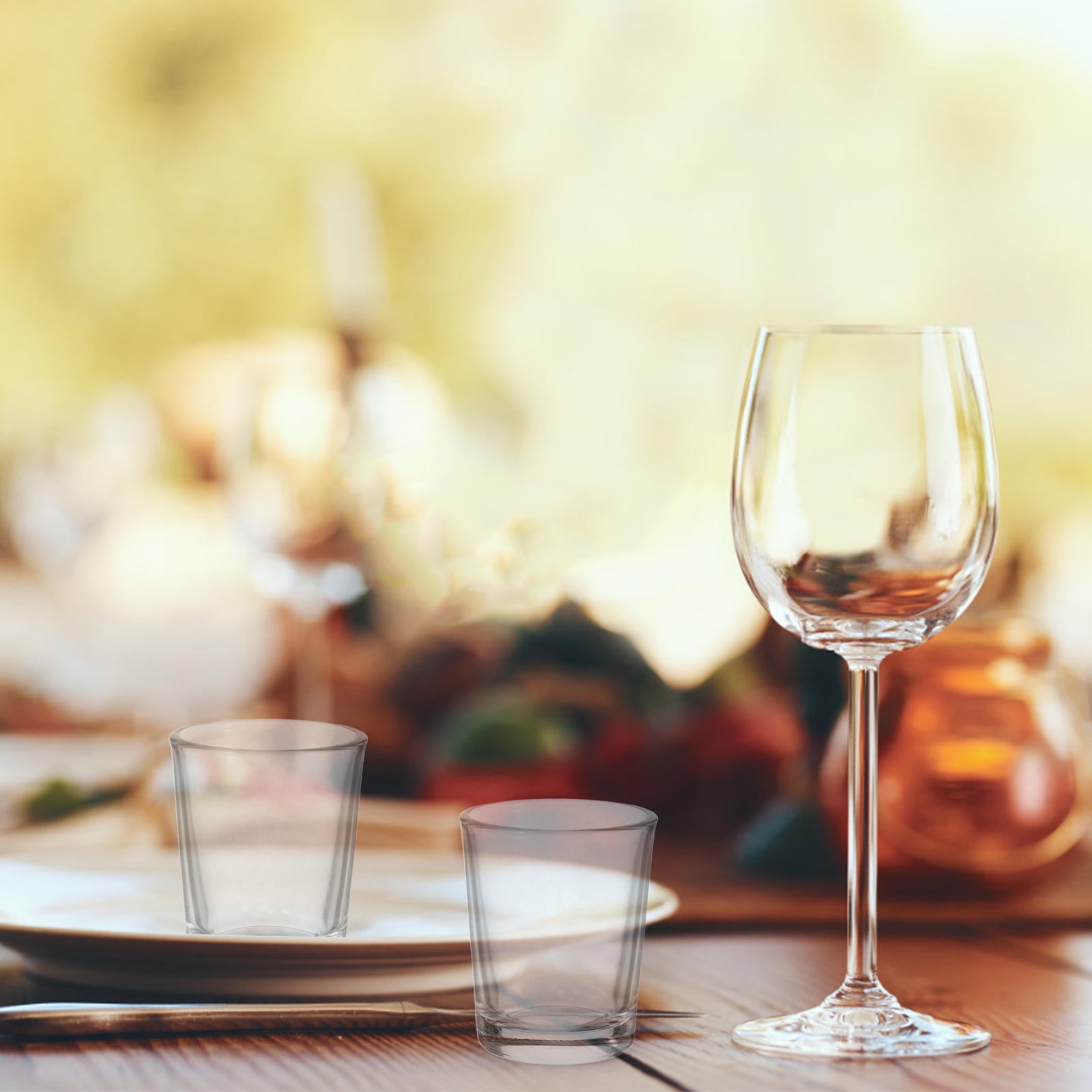 FRCOLOR 12pcs Mini Goblet Glass Set Small Communion Glasses Clear Glass ...