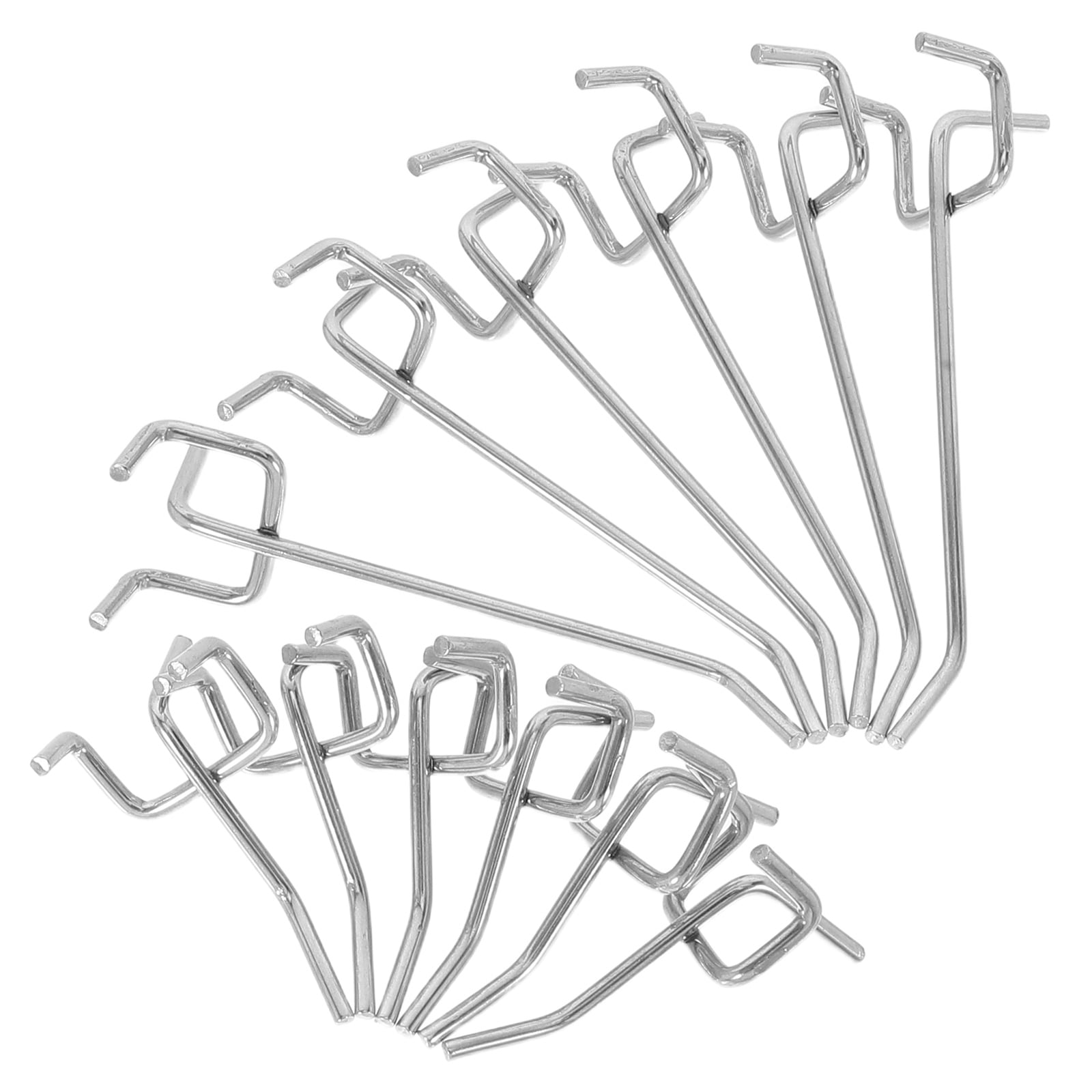 KAKOWELY Peg Board Shelf Supports Pegboard Hook Silver Stainless Steel ...