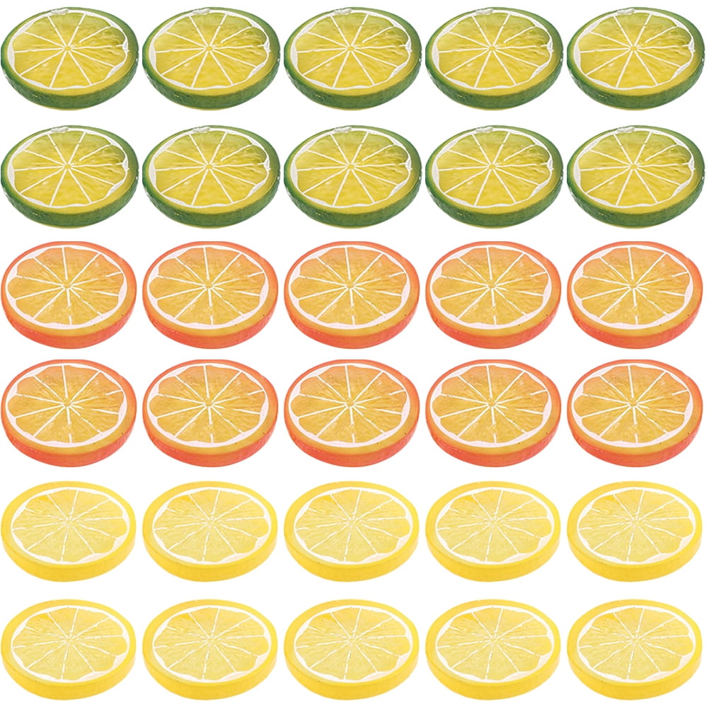 FRCOLOR 150 pcs Artificial Lemon Slices Fake Lemon Slices DIY ...