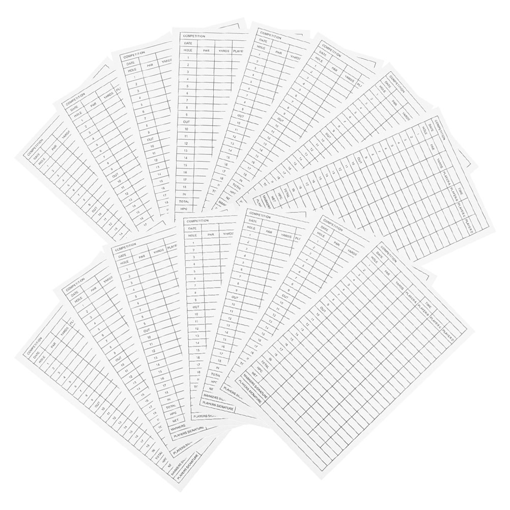 FRCOLOR 15pcs Golf Score Sheet Golf Score Record Book Golf Scorecards ...