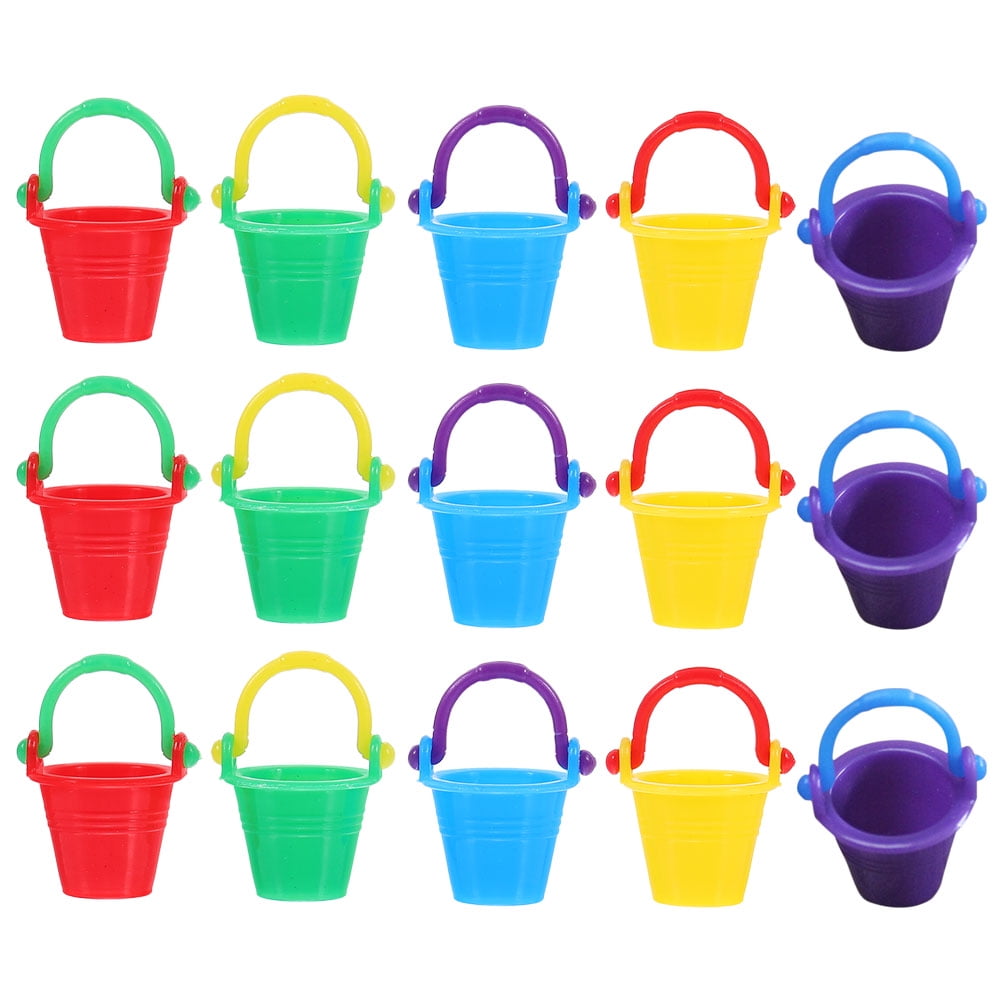 FRCOLOR 15pcs Miniature Buckets Model Dollhouse Buckets Mini Buckets ...