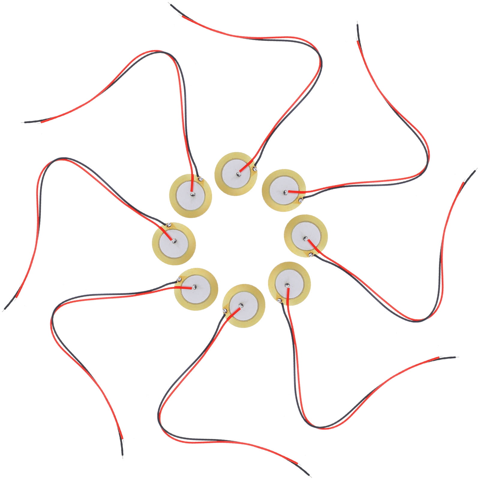 FRCOLOR 15pcs Piezo Pickup Piezo Disc Elements Mic Sound Trigger Sensor ...