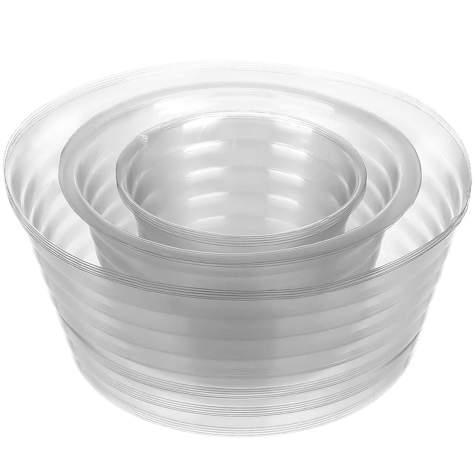 15pcs Planter Liners Plastic Nursery Pots Clear Flowerpot Water Catcher ...