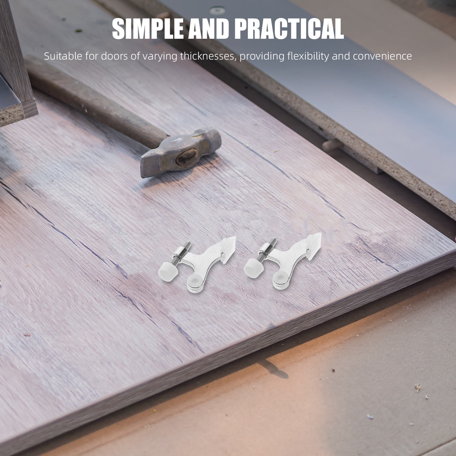 FRCOLOR 15pcs Zinc Alloy Adjustable Hinge Door Stopper Hinge Door Stops ...