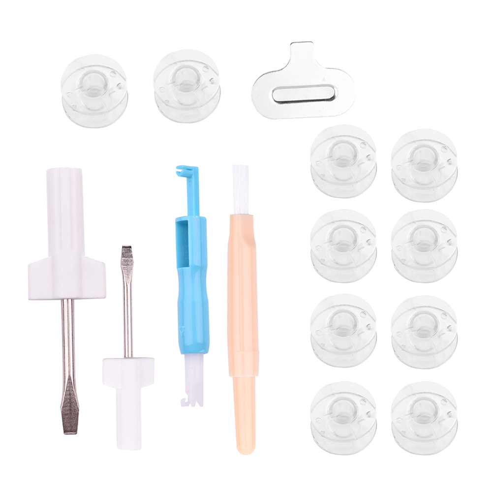 FRCOLOR 15pcs in 1 Set Household Sewing Machine Tool Kit Empty Spools ...