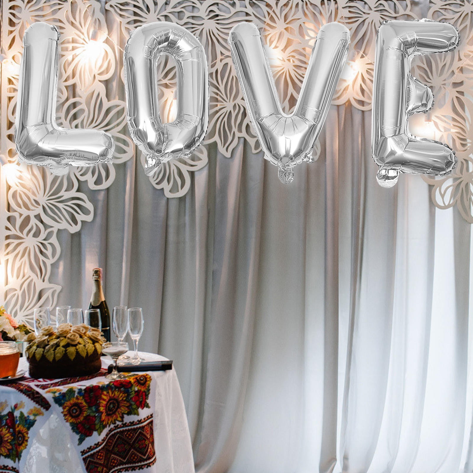 FRCOLOR 16 Inch Aluminum Balloon Small Letter Balloons with Initials ...