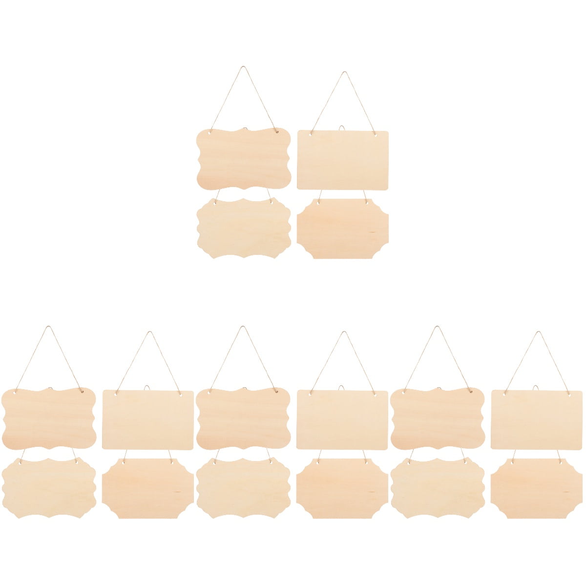 FRCOLOR 16 pcs Blank Wood Signs Wooden Blank Boards Unfinished DIY ...