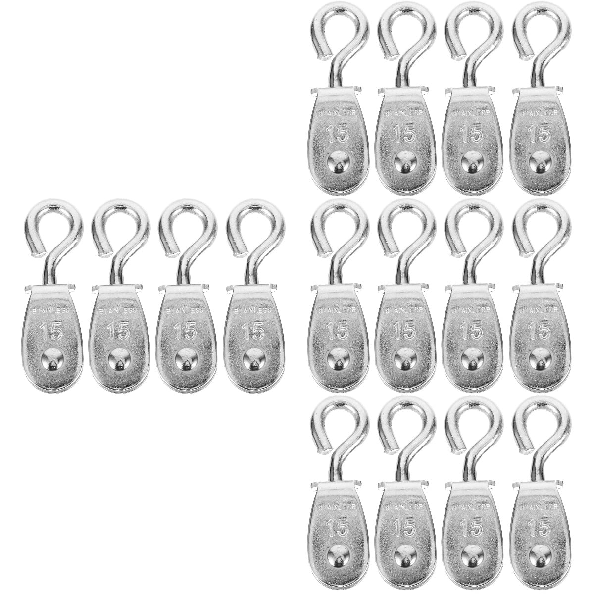 FRCOLOR 16 pcs Hoisting Pulleys Steel Wire Pulley Cable Pulley Cable ...