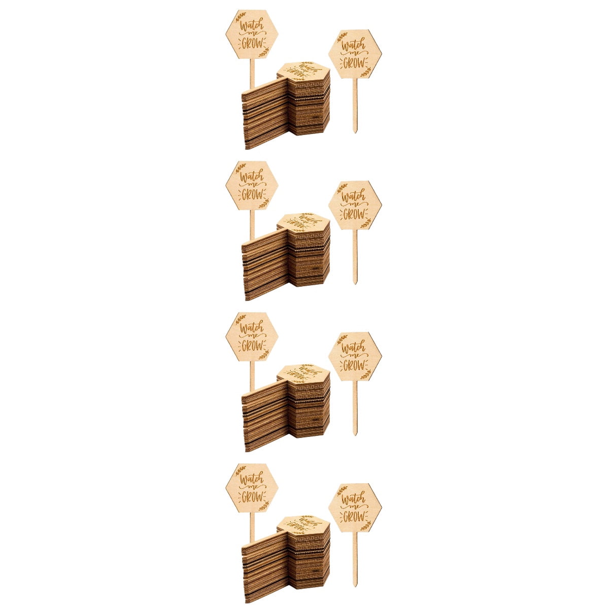 FRCOLOR 160 pcs Wood Gardens Tags Garden Potted Plants Signs Yard Wood ...