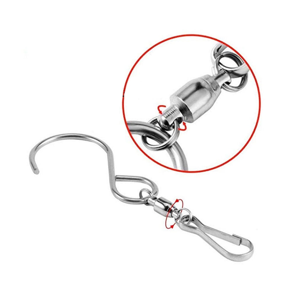 FRCOLOR 16PC Stainless Steel S Bearing Hook Wind-Rotating Display ...