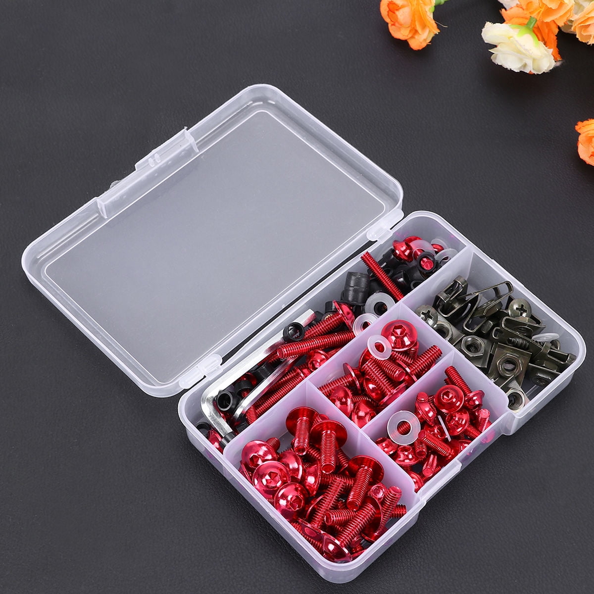 FRCOLOR 177pcs Motorcycle Screws Bolts Nuts Kit Motorcycle Screw Kit ...