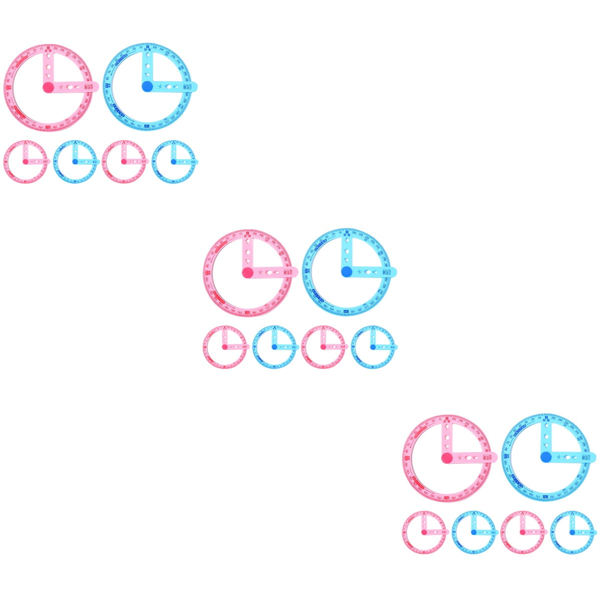 FRCOLOR 18 Pcs Geometry Protractor 360 Degree Protractor Practical ...