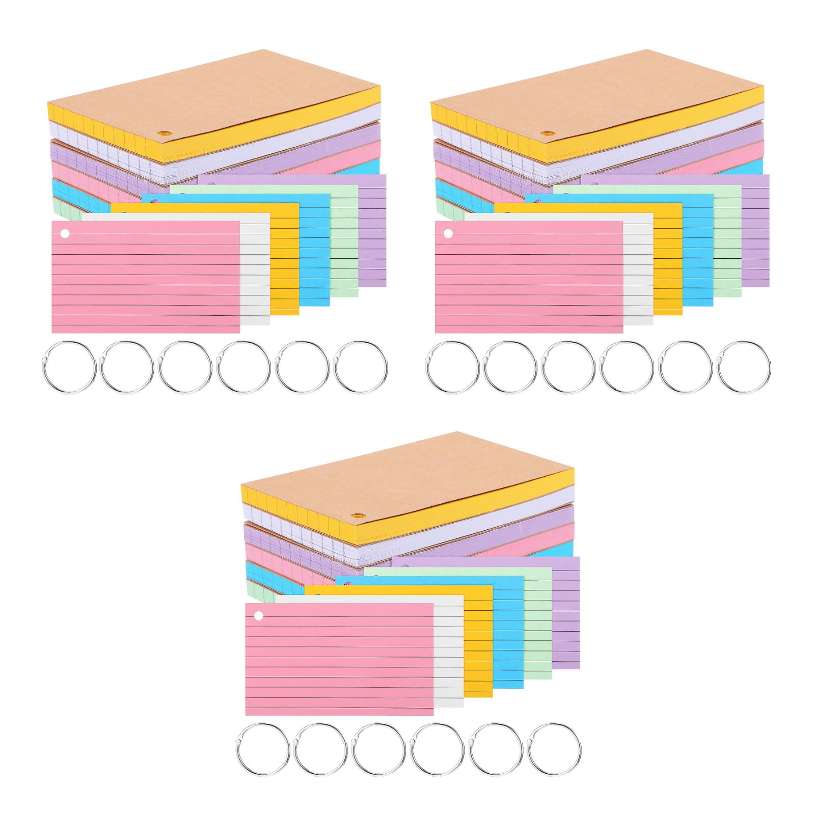 FRCOLOR 18 Pcs Index Cards With Ring Flash Cards Note Cards Memo Pads ...