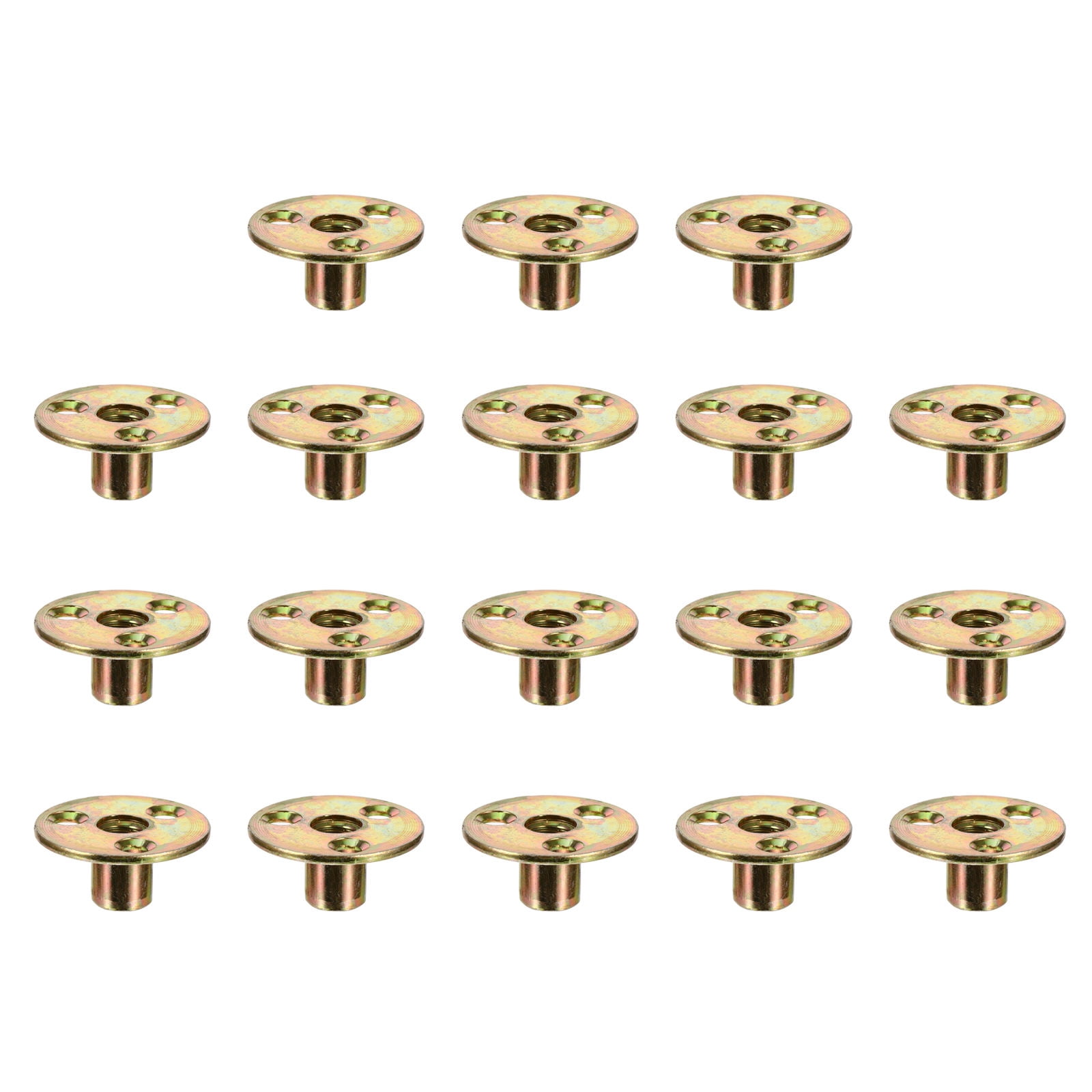 FRCOLOR 18 Pcs Three Hole Iron Plate Nut Good Process Details Nuts ...