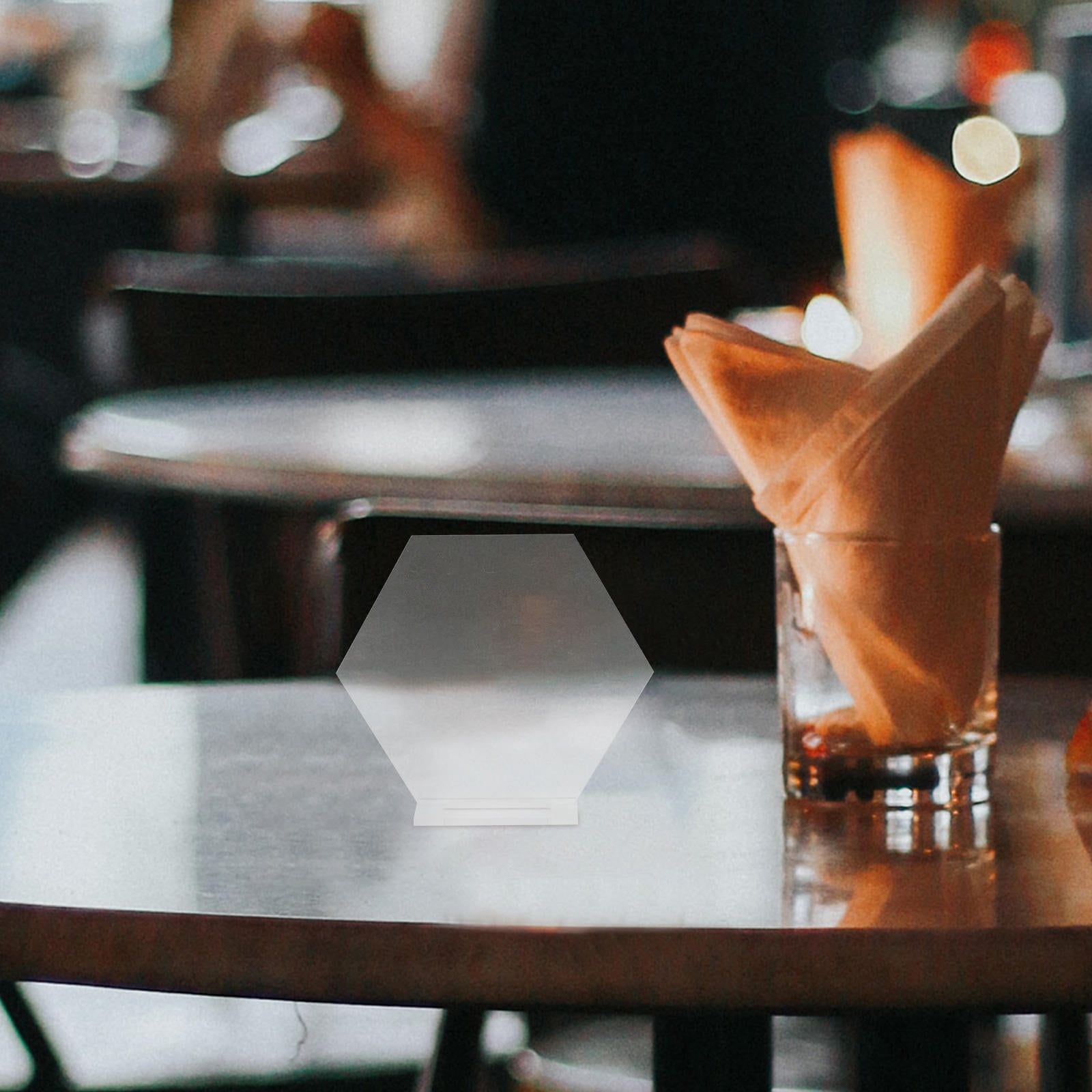 FRCOLOR 18 Set Clear Acrylic Place Cards with Stand Small Clear Acrylic ...