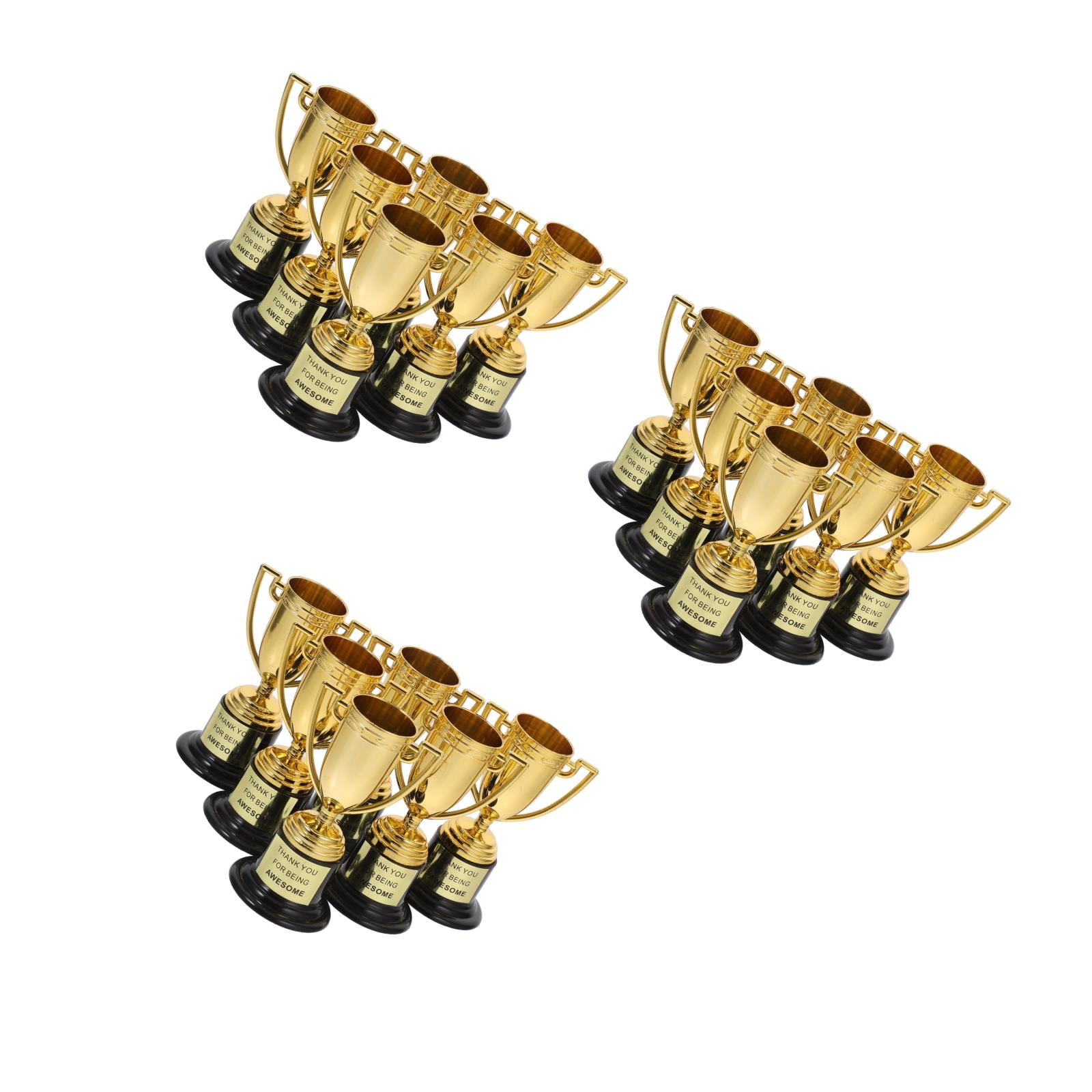 FRCOLOR 18 pcs Mini Gold Trophies for Sports Awards Competitions Party ...