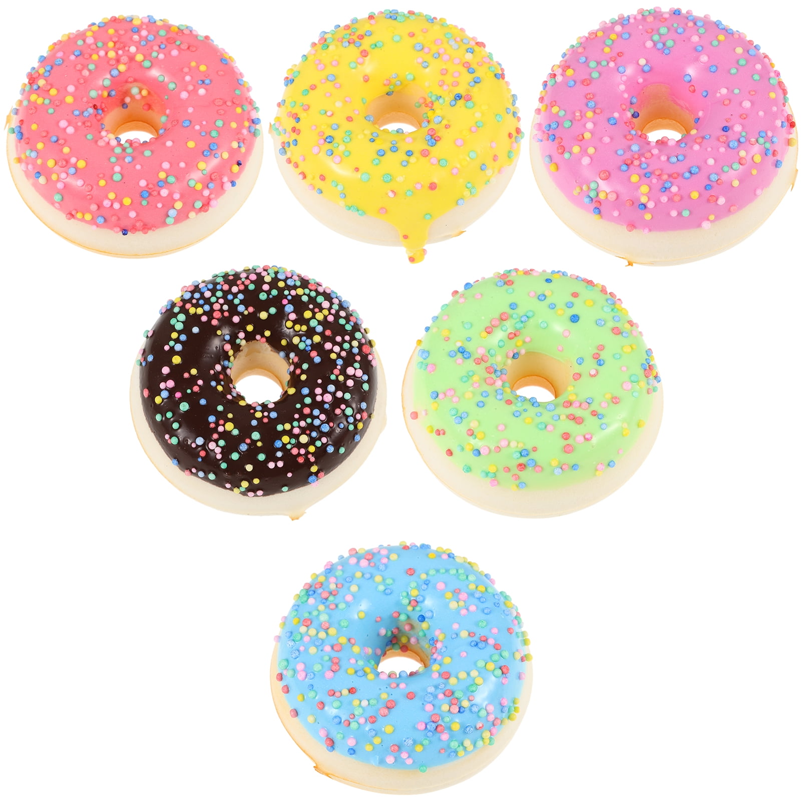 FRCOLOR 18 pcs Simulated Fake Doughnut Props Wedding Party Table Donuts ...