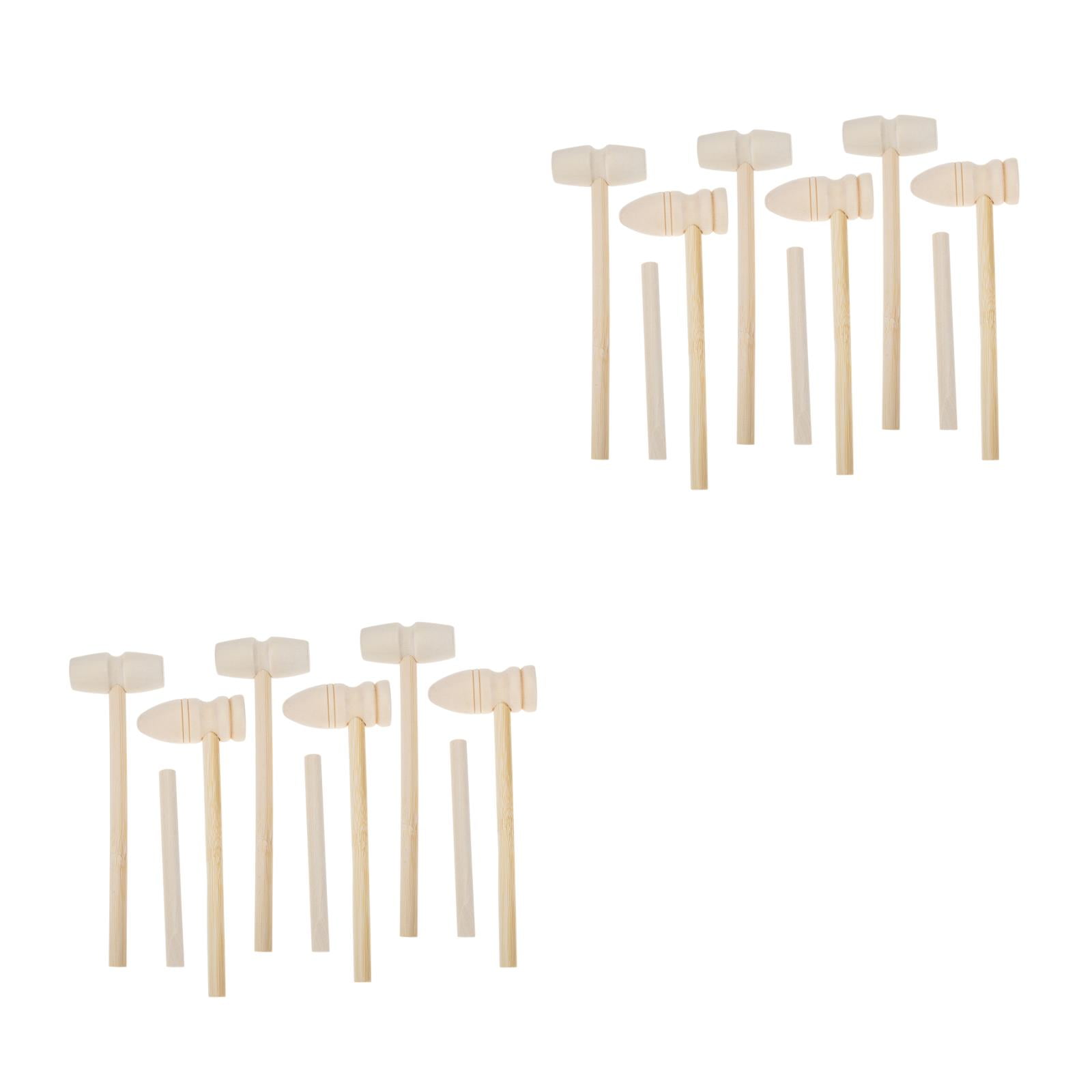 FRCOLOR 18 pcs Wood Hammers Kids Wooden Mallets Kids Hammer Tool Toys ...