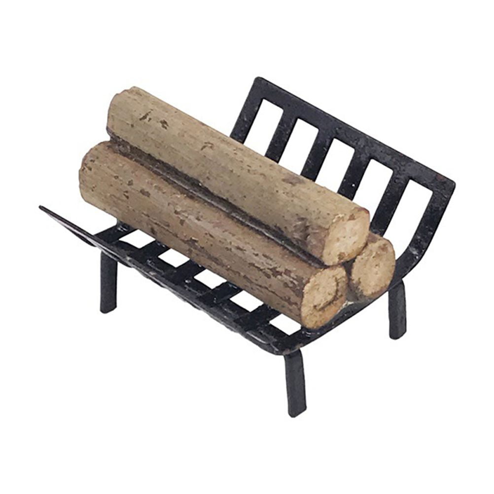 FRCOLOR 1PC 1:12 Metal Firewood Frame Timber Epitome Mini Firewood ...