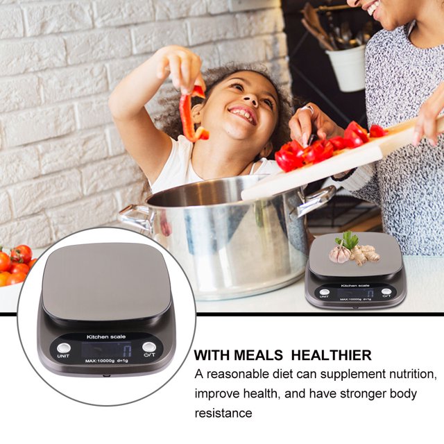 FRCOLOR 1PC 10kg/1g Rechargeable Kitchen Scale Stainless Steel Accuracy ...