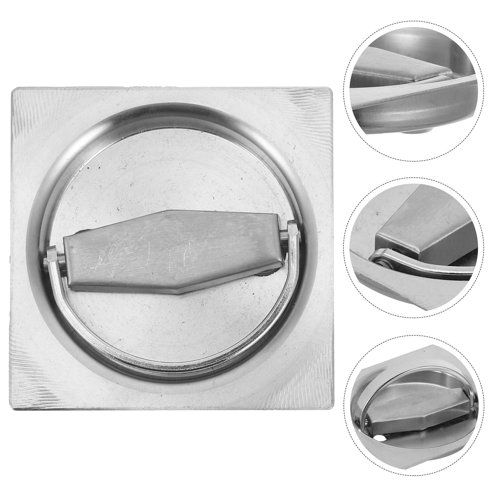 FRCOLOR 1PCS Flat Stainless Steel Recessed Flush Pull Finger Insert ...