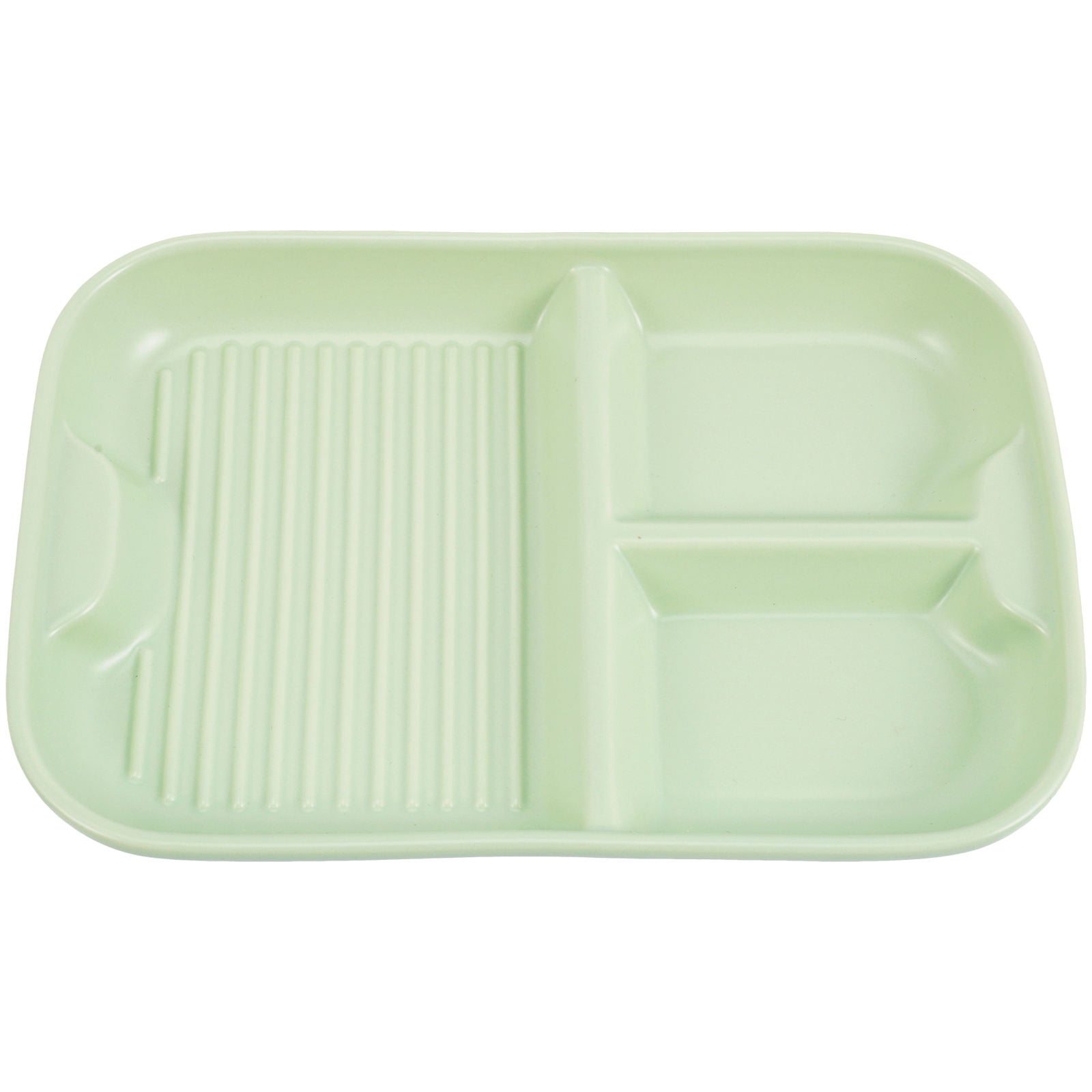 PAMINGONO Ceramic Divided Plate Green 1Set 9.82X6.68X0.79in - Walmart.com