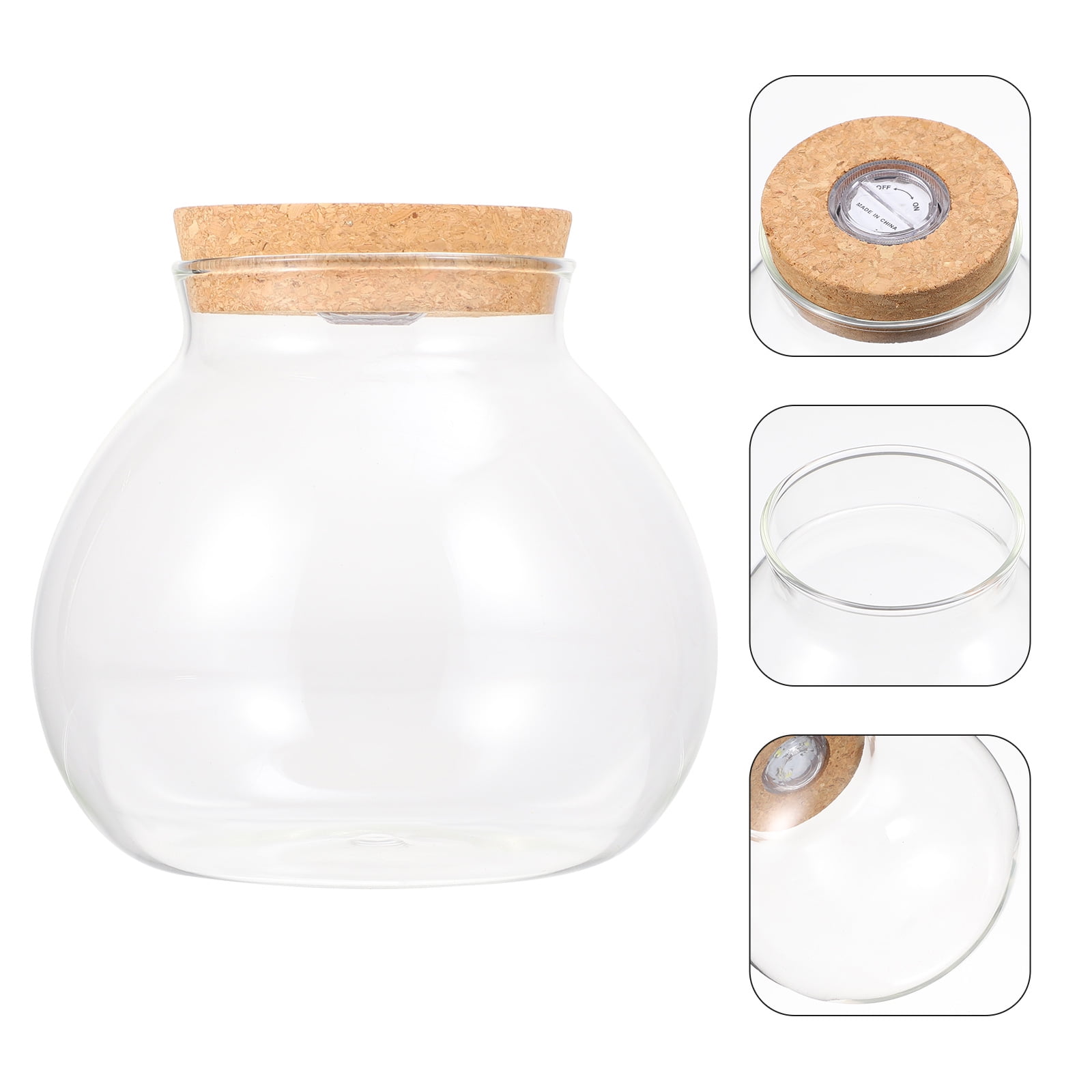 FRCOLOR 1Pack Cylindrical Glass Tank for Hobbyists and Diy Enthusiasts ...