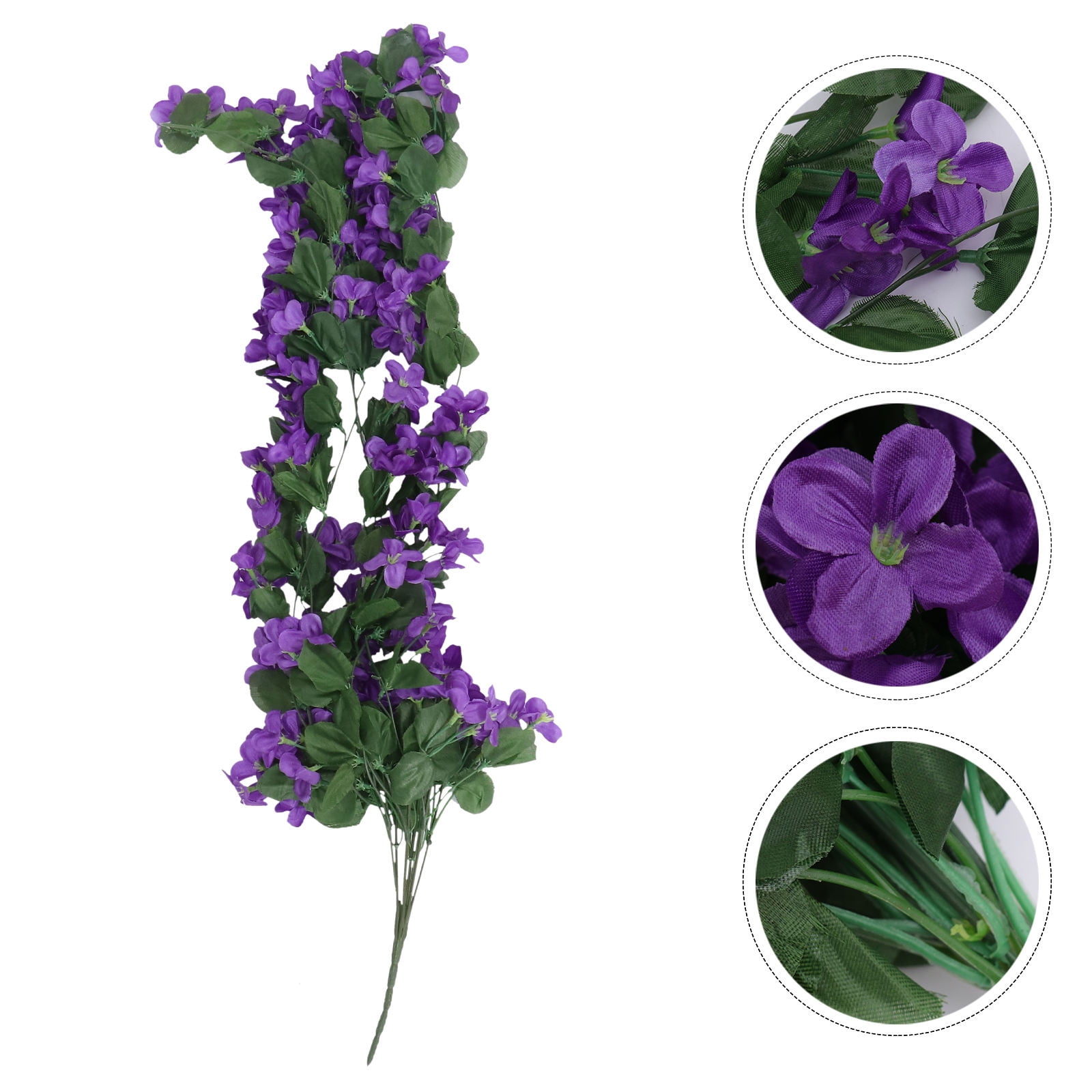 FRCOLOR 1Pack Fake Violets Deep Purple Cloth Plastic For Home Decor And ...