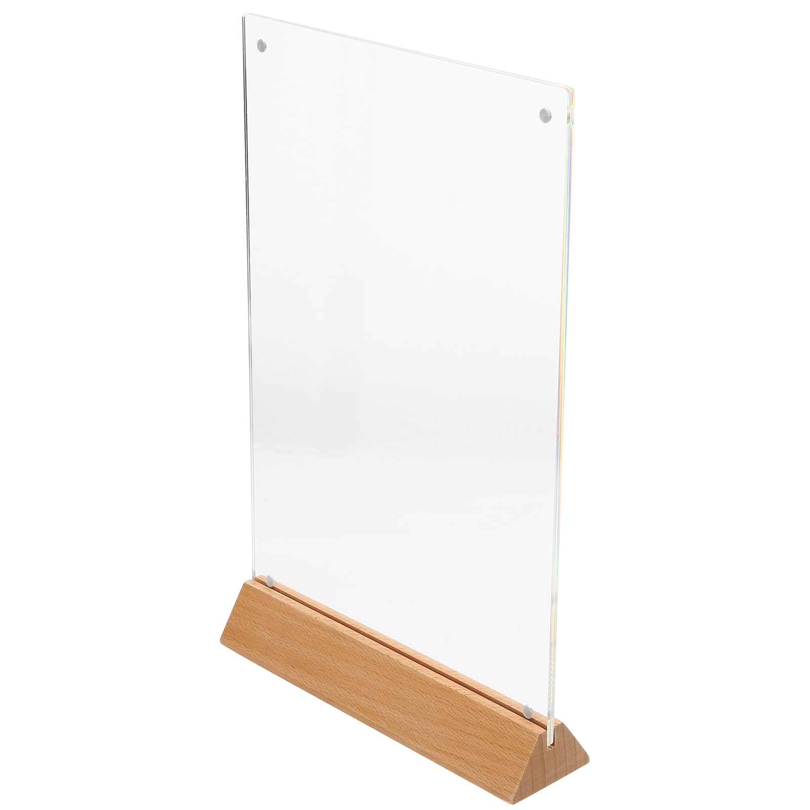 FRCOLOR 1Pack Natural Wood Photo Frame Display Rack Rectangular for ...