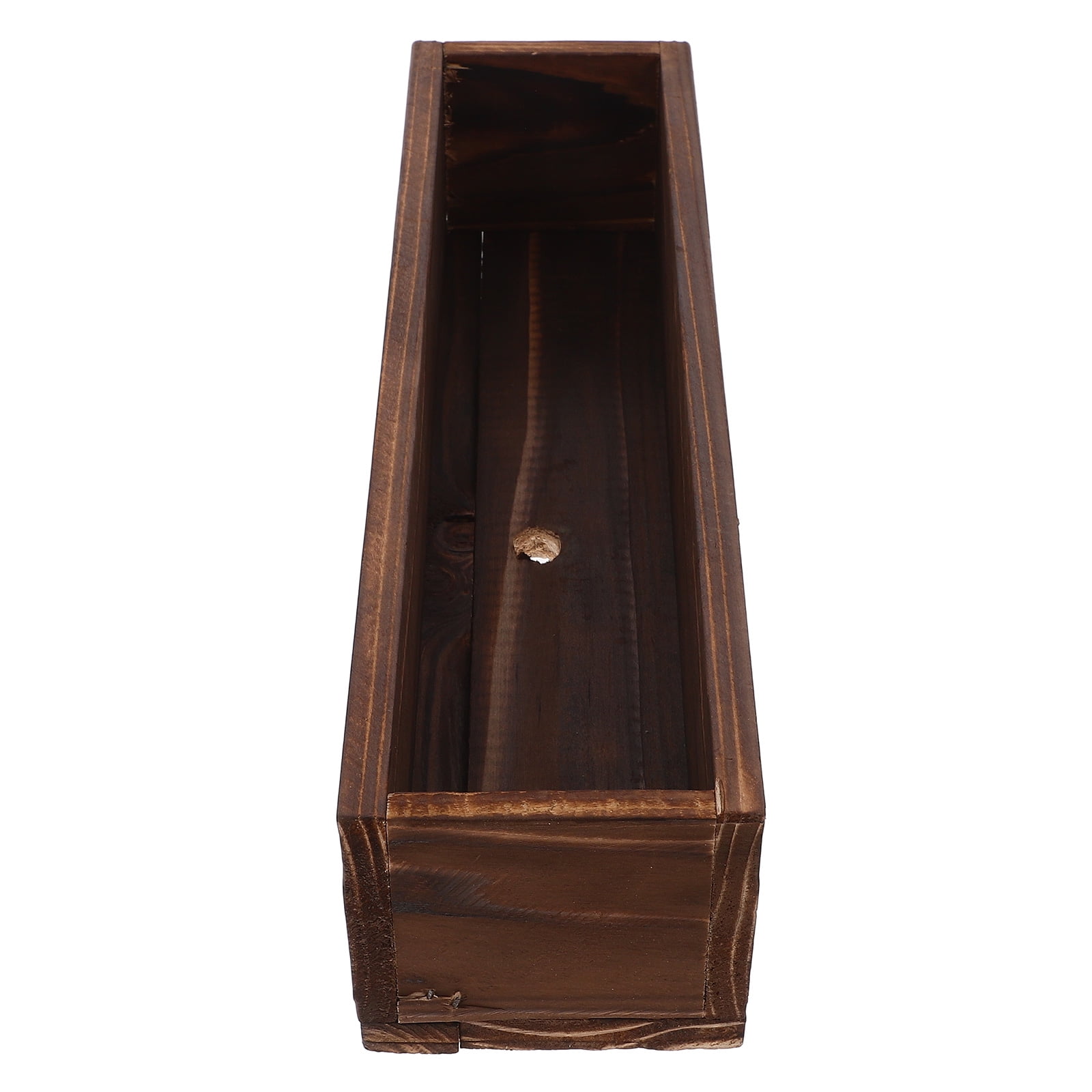 WRISTBIQUE Plant Growing Rectangular Wooden Rectangle Box Carbonized ...