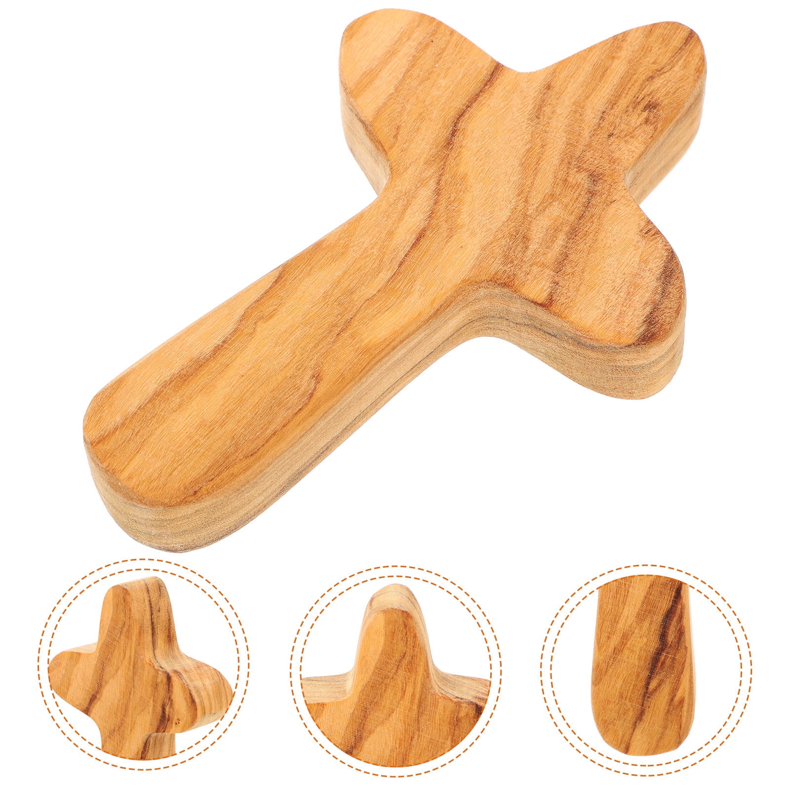 FRCOLOR 1Pack Rustic Crosses Wall Decor Cross Ornament In Light Brown ...