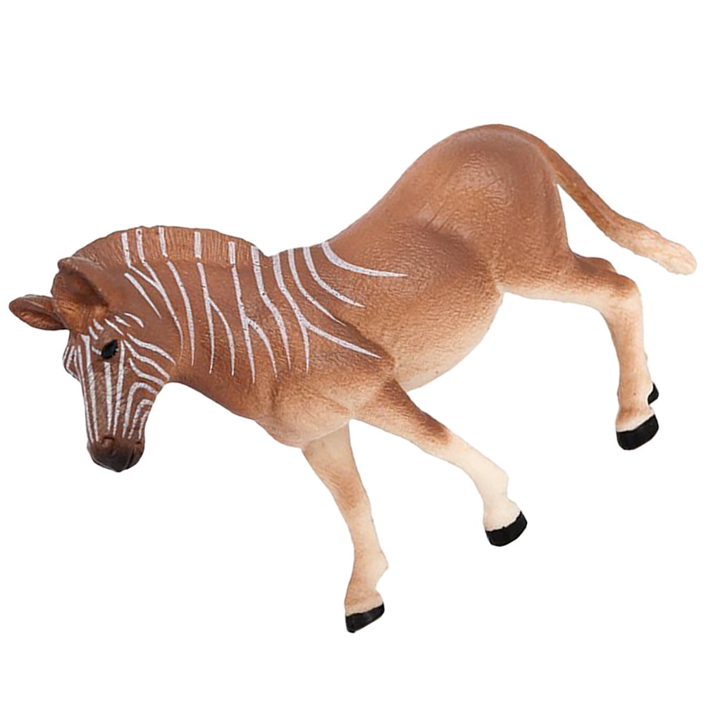 FRCOLOR 1Pcs Realistic Animal Figurine Zebrass Figurine Light Brown ...