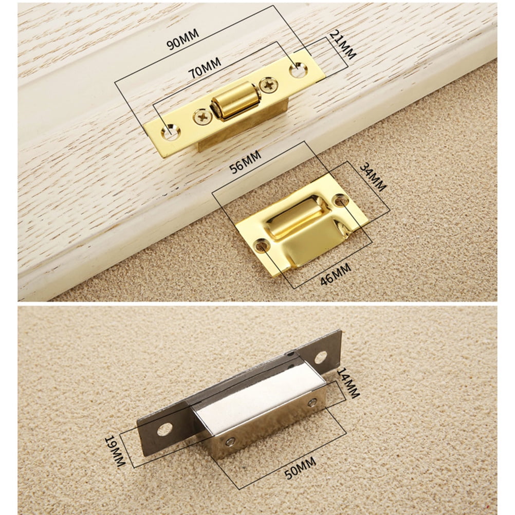 FRCOLOR 1Set Golden Closet Ball Catch Door Push Open Door Catches for ...