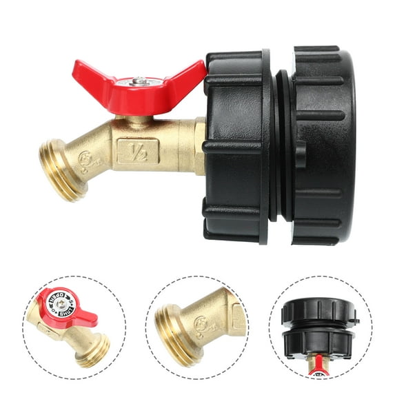 PAMINGONO Ibc Tank Tote Adapters IBC Tote Adapter Black 1Set 5.31X2 ...