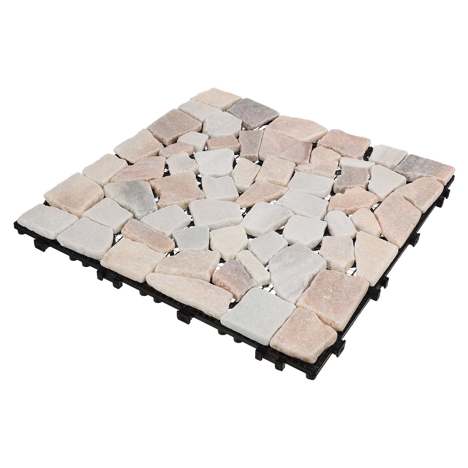 FRCOLOR 1pc Real Stone Interlocking Floor Tile Sliced Stone Tile for ...