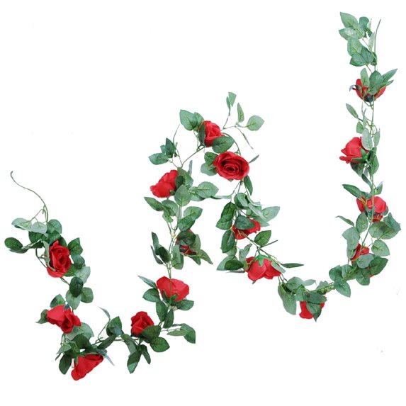 FRCOLOR 2 .2m Artificial Rose Vine Flower String Garlands Premium ...