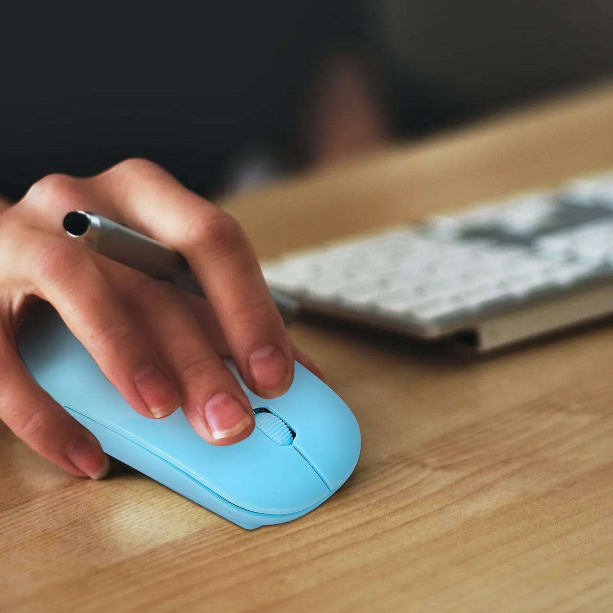 FRCOLOR 2.4G Ergonomic Flat Wireless Mouse with USB Receiver for PC Laptop ( ) - Walmart.com